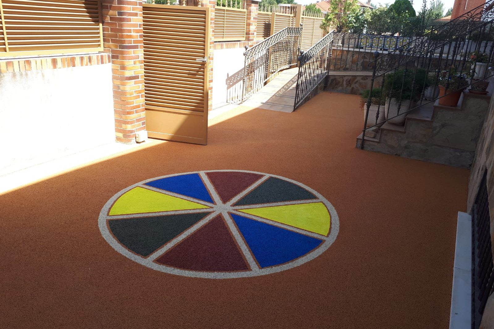 Instalación de pavimento drenante permeable en Valdetorres de Jarama ...